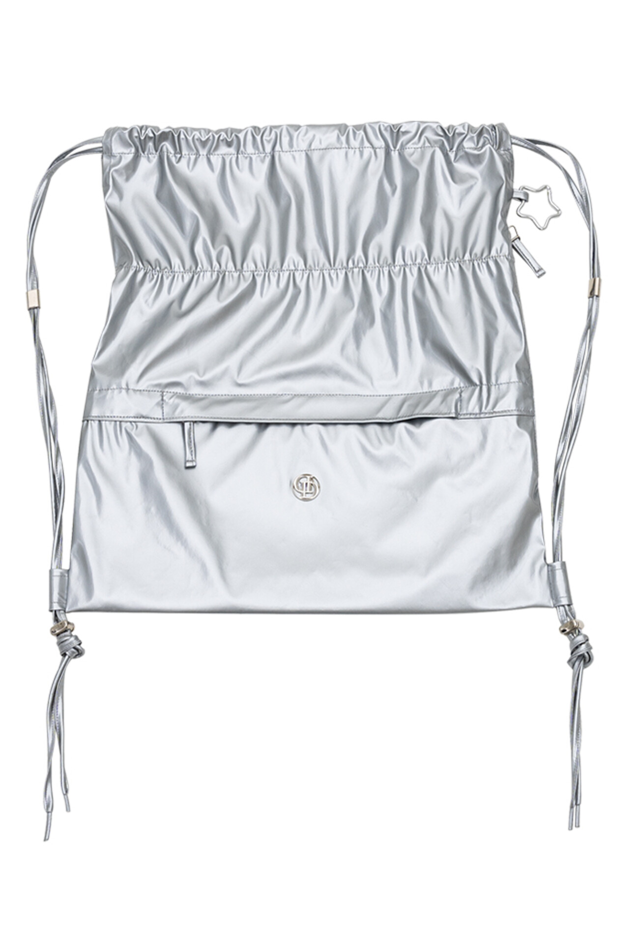 DAMP(돈애스크마이플랜) | 실시간 인기 스타일 | DAMP GLOSSY STRING BACK PACK_SILVER | 온더룩